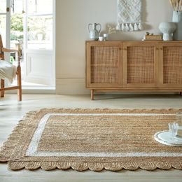 KADIMA DESIGN Jute-Teppich geometrisch Braun-Beige 160 x 230 cm - PLYM Kadima