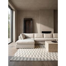 Teppich kariert Beige 78 x 150 cm - RIDGE KADIMA DESIGN