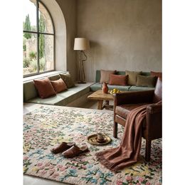 Wollteppich floral Rosa-Bunt 160 x 230 cm - VALE KADIMA DESIGN