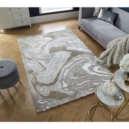 Teppich abstrakt Beige 80 x 150 cm - OUSE KADIMA DESIGN
