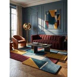 Wollteppich geometrisch Bunt 150 x 240 cm - HALLEIN KADIMA DESIGN