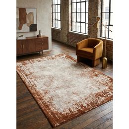 KADIMA DESIGN Teppich TIBER-Rieti, abstrakt, Terrakotta, 120 x 170 cm