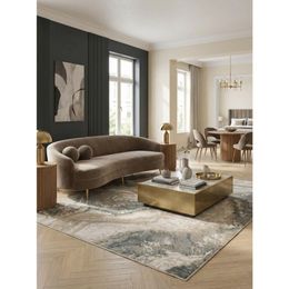 KADIMA DESIGN Teppich SIENA-Elsa, abstrakt, Grau-Beige, 200 x 300 cm