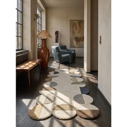 L&auml;ufer geometrisch Natur 80 x 230 cm - HALLEIN KADIMA DESIGN