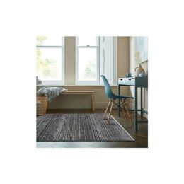 Teppich gestreift Blau 120 x 160 cm - PERRAN KADIMA DESIGN