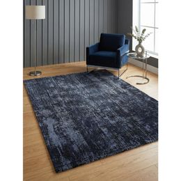 KADIMA DESIGN Teppich TIBER-Rom, abstrakt, Dunkelblau, 200 x 290 cm