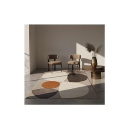 KADIMA DESIGN Wollteppich ELAN-Mouzon, geometrisch-abstrakt, Silbergrau, 120 x 170 cm