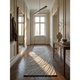 L&auml;ufer Wolle Grau 60 x 230 cm - LEVEN KADIMA DESIGN
