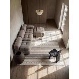 Teppich gestreift Grau-Beige 194 x 290 cm - RIDGE KADIMA DESIGN