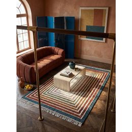 KADIMA DESIGN Flachgewebe-Teppich Wollmischung Bunt 140 x 200 cm - FROND Kadima