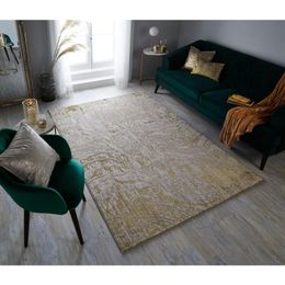 Teppich abstrakt Gold 120 x 170 cm - OUSE KADIMA DESIGN