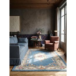 Wollteppich Orient Blau-Beige 120 x 180 cm - BEAULY KADIMA DESIGN
