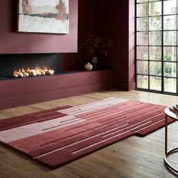 Wollteppich abstrakt Rot 150 x 240 cm - HALLEIN KADIMA DESIGN