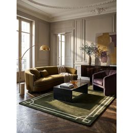 Wollteppich Bord&uuml;re Gr&uuml;n 120 x 170 cm - GLEN KADIMA DESIGN