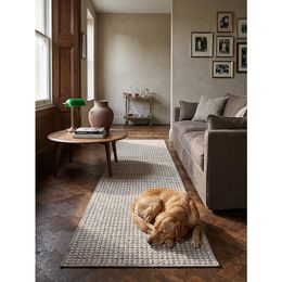 Teppich-L&auml;ufer Waschbar Kurzflor NORA Speckle Polyester 78x230 cm Grau Flurl&auml;ufer K&uuml;chenl&auml;ufer skandinavisch modern zeitlos KADIMA DESIGN