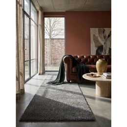 KADIMA DESIGN Shaggy-Teppich waschbar Dunkelgrau 80 x 150 cm - DIADEM Kadima