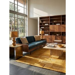 Wollteppich Kurzflor Senfgelb 200 x 290 cm - DEBEN KADIMA DESIGN