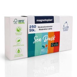 MAGNETOPLAN Moderationskarten Sea Dusk, rechteckig, beschreibbar, B 200 x H 100 mm, farbsortiert, 250 St&uuml;ck