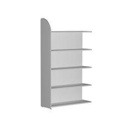 Kerkmann B&uuml;roregal Dante&reg;, Anbauregal, H 1900 x B 1000 mm, R&uuml;ckwand, lichtgrau