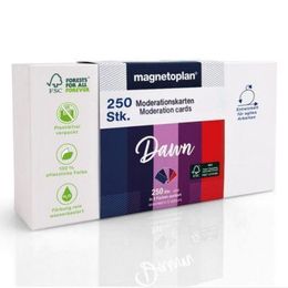 MAGNETOPLAN Moderationskarten Dawn, rechteckig, beschreibbar, B 200 x H 100 mm, farbsortiert, 250 St&uuml;ck