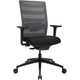 Topstar B&uuml;rostuhl AirWork, mit Armlehnen, Auto-Synchronmechanik, MuldensitzNetzr&uuml;cken, grau/schwarz
