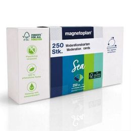 MAGNETOPLAN Moderationskarten Sea, rechteckig, beschreibbar, B 200 x H 100 mm, farbsortiert, 250 St&uuml;ck
