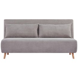 Mid.you Schlafsofa, Grau, Holz, Kiefer, vollmassiv, 2-Sitzer, F&uuml;llung: Polyester, 162x82x91 cm, Liegefunktion, Kinder- & Jugendzimmer, Jugendm&ouml;bel, Jugendsofas