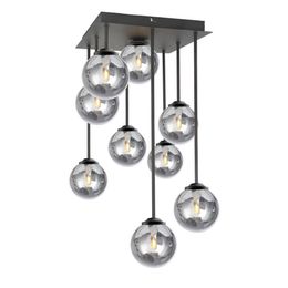 Novel H&auml;ngeleuchte, Schwarz, Metall, Glas, rund,rund, 31x55.5x31 cm, RoHS, CE, Lampen & Leuchten, Innenbeleuchtung, H&auml;ngelampen, Pendelleuchten