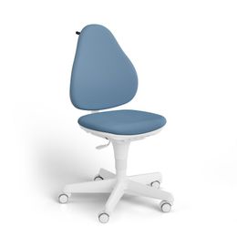 Paidi Jugenddrehstuhl Jooki, Wei&szlig;, Hellblau, Textil, Drehkreuz, 58x97x54 cm, Blauer Engel, Goldenes M, Oeko-Tex&reg; Standard 100, Stoffauswahl, Sitzfl&auml;che 360&deg; drehbar, mit Griff, Arbeitszimmer, B&uuml;rost&uuml;hle, Jugend- & Kinderschreibtischst&uuml;hle
