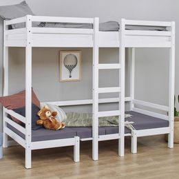 Etagenbett JUMBO Wei&szlig; ca. 90x200 cm MDF
