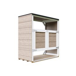 M&Uuml;LLTONNENBOX 2er 240L, M980A-TERRA BROWN, aus wetterfestem LP Smartside Holz