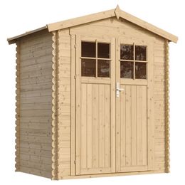 HOLZHAUS GARTENHAUS M367F+M367G - mit impr&auml;gniertem BodenB196xL136xH218 cm/ 1.98 m2
