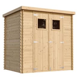 HOLZ-GARTENHAUS mit impr&auml;gniertem BodenB204xL142xH200 cm/ 2,22 m2 - M311+M311G