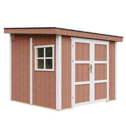 GARTENHAUS 5,9 m&sup2; - H231x248x294 cm - Ohne Boden und Seitenwand &ndash; M938B-REDWOOD RED