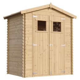 HOLZHAUS GARTENHAUS M367+M367G - mit impr&auml;gniertem BodenB196xL136xH218 cm/ 1.98 m2