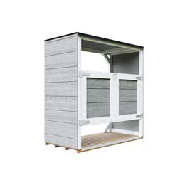 M&Uuml;LLTONNENBOX 2er 240L, M980A-TUNDRA GREY, aus wetterfestem LP Smartside Holz