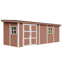 GARTENHAUS 14,3 m&sup2; - H231x248x648 cm - Ohne Boden und Seitenwand &ndash; M941B-REDWOOD RED