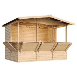 MARKTBUDE Holz, Gartenhaus, F&Uuml;NF FENSTER - 200x300/6 m2 M150B