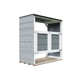 M&Uuml;LLTONNENBOX 2er 240L, M980A-CAVERN STEEL, aus wetterfestem LP Smartside Holz