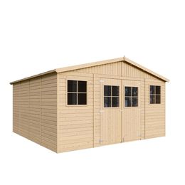 HOLZ-GARTENHAUS - H246 x 418 x 420 cm/ 16 m&sup2; - M330