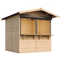 MARKTBUDE Holz M149Z Gartenhaus, Marktbude Holz - 253x263/4m2