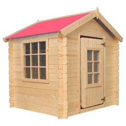 KINDERSPIELHAUS aus Holz - 111x113xH121 cm/0.9 m2 - M570R-1