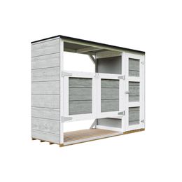 M&Uuml;LLTONNENBOX 2er 240L, M981A-TUNDRA GREY, aus wetterfestem LP Smartside Holz