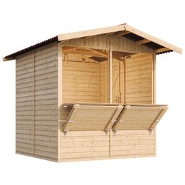 MARKTBUDE Holz, Gartenhaus - 200x200/4m2 M149
