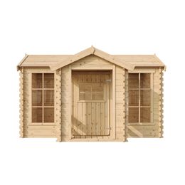 KINDERSPIELHAUS aus Holz - B241xT178xH151 cm/2.63m2 - M520