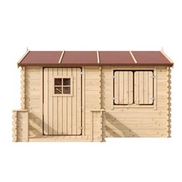 KINDERSPIELHAUS aus Holz - B178xL241xH151 cm/2,63m2 - M503