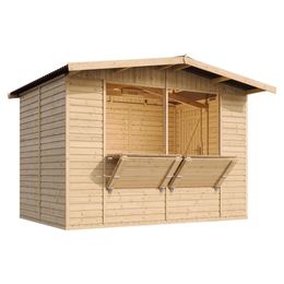 MARKTBUDE Holz, Gartenhaus , ZWEI FENSTER - 200x300/6 m2 - M150
