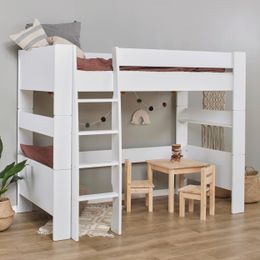 Hochbett PURE Wei&szlig; ca. 90x200 cm