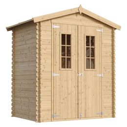 HOLZHAUS GARTENHAUS M367C+M367G - mit impr&auml;gniertem BodenB196xL136xH218 cm/ 1.98 m2
