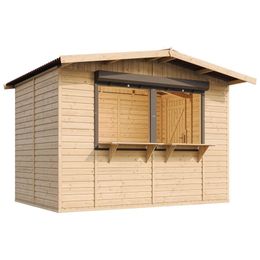 MARKTBUDE Holz M150Z Gartenhaus, Holz - 263 x 336 cm / 6 m2